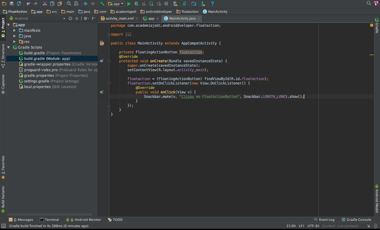 Float Action Buttons · Android Developer